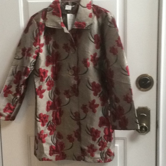 Bila | Jackets & Coats | New Bala Bala Redbeige Red Floral Fall Jacket ...